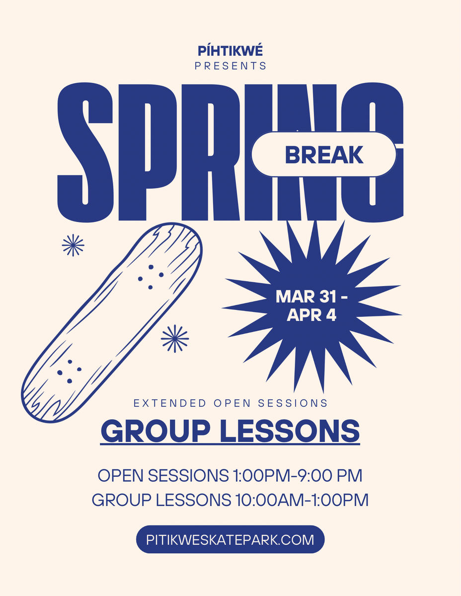Spring Break Group Lessons – Pitikwé Skatepark
